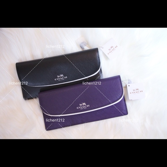 Coach | Bags | New Coach Leather Long Envelope Wallet 2 | Poshmark